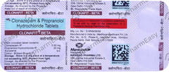 Clonafit Beta Strip Of 10 Tablets: Uses, Side Effects, Price & Dosage ...