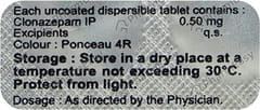 Clonafit Md 0.5 MG Tablet (10): Uses, Side Effects, Price & Dosage ...