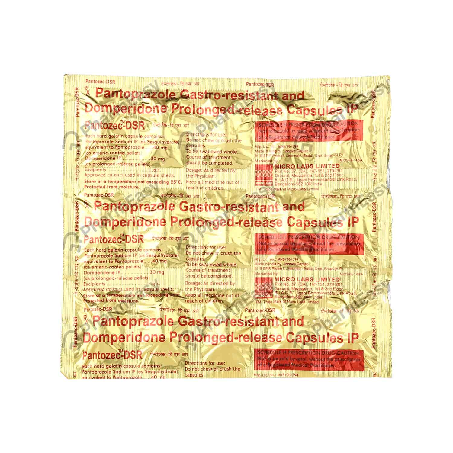 Pantozec Dsr Cap - Uses, Side Effects, Dosage, Composition & Price ...