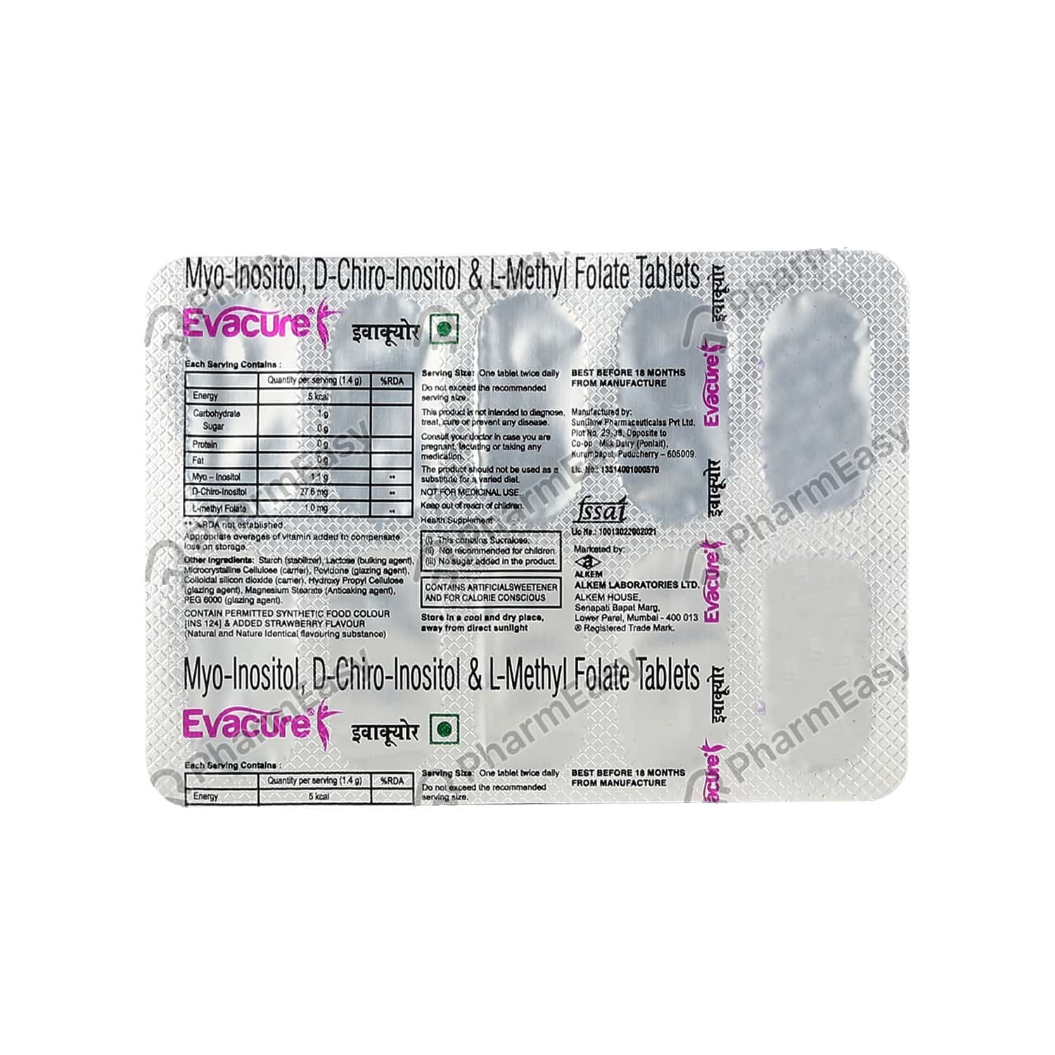 Buy Evacure Strip Of 10 Tablets Online at Flat 15% OFF | PharmEasy