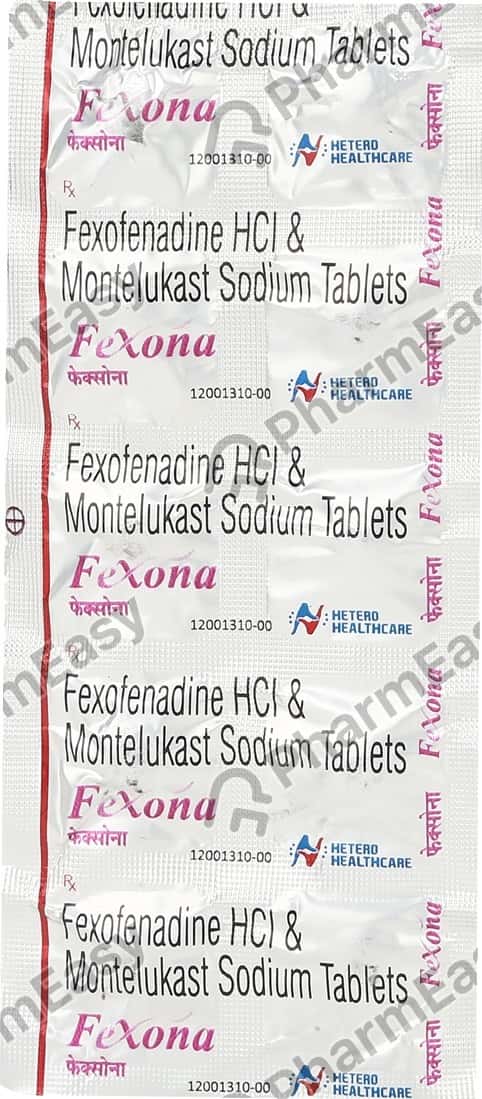 Fexona 120/10mg Strip Of 10 Tablets: Uses, Side Effects, Price & Dosage ...