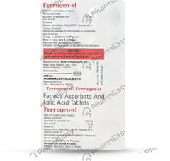 Ferrogen Xt Strip Of 10 Tablets: Uses, Side Effects, Price & Dosage ...