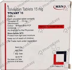 Tolvat 15 Tablet: Uses, Side-effects, Price, Dosage & More Info - PharmEasy