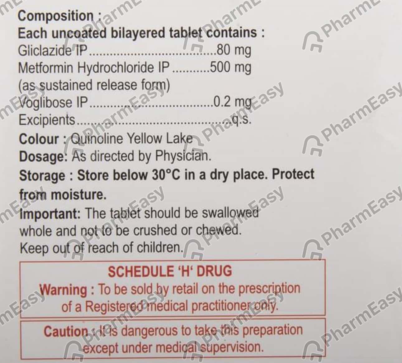 Glizid Mv Strip Of 10 Tablets: Uses, Side Effects, Price & Dosage ...