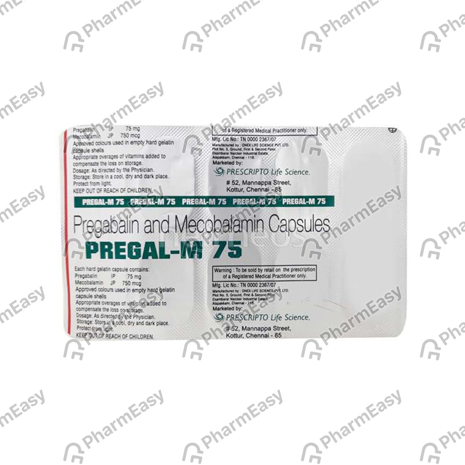 Pregal M 75mg Strip Of 10 Tablets: Uses, Side Effects, Price & Dosage ...