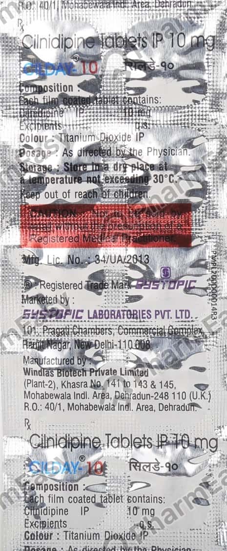 Buy Cilnibeat 10 MG Tablet (10) Online at Flat 15% OFF | PharmEasy