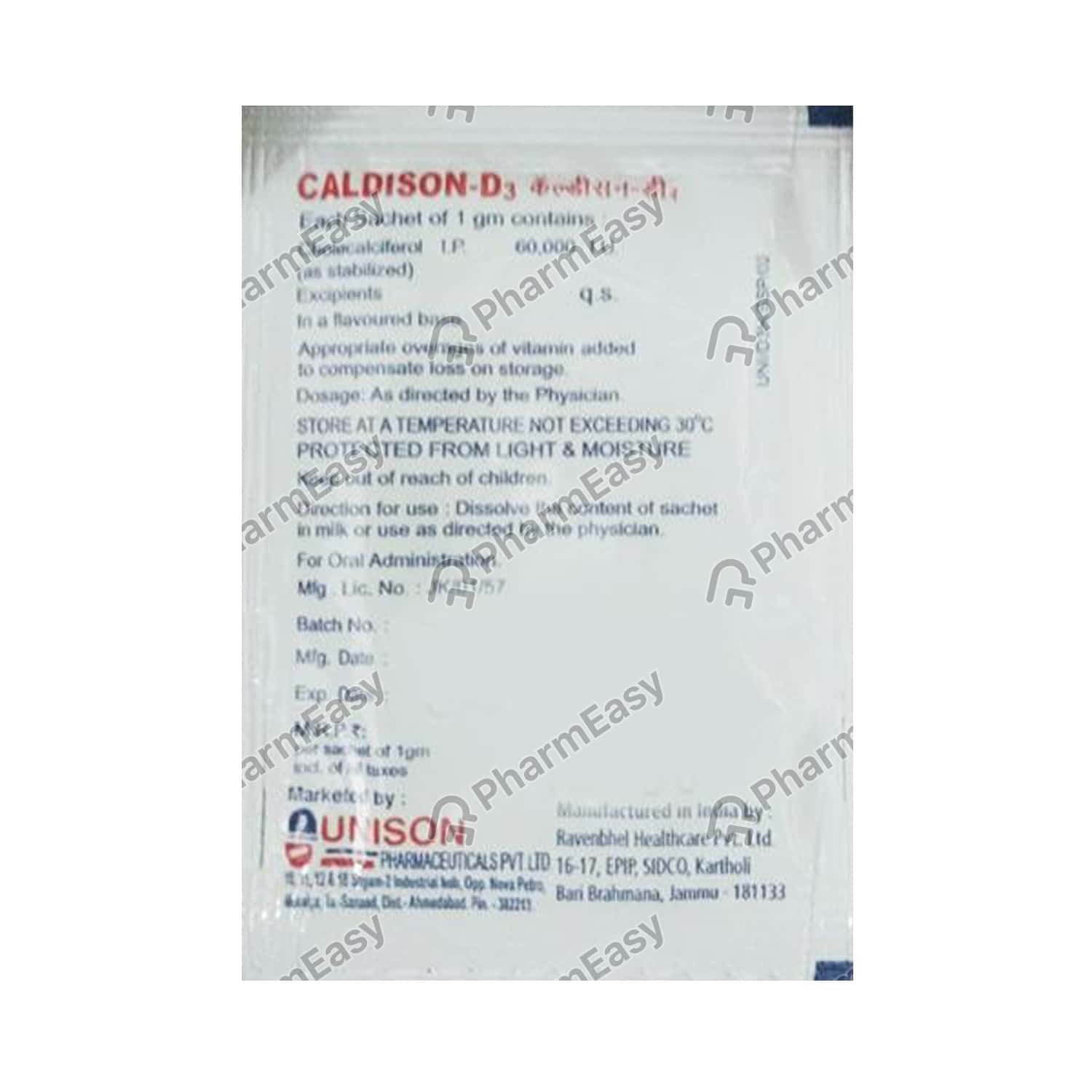 Caldison D3 60000 IU Oral Powder (1) - Uses, Side Effects, Dosage ...
