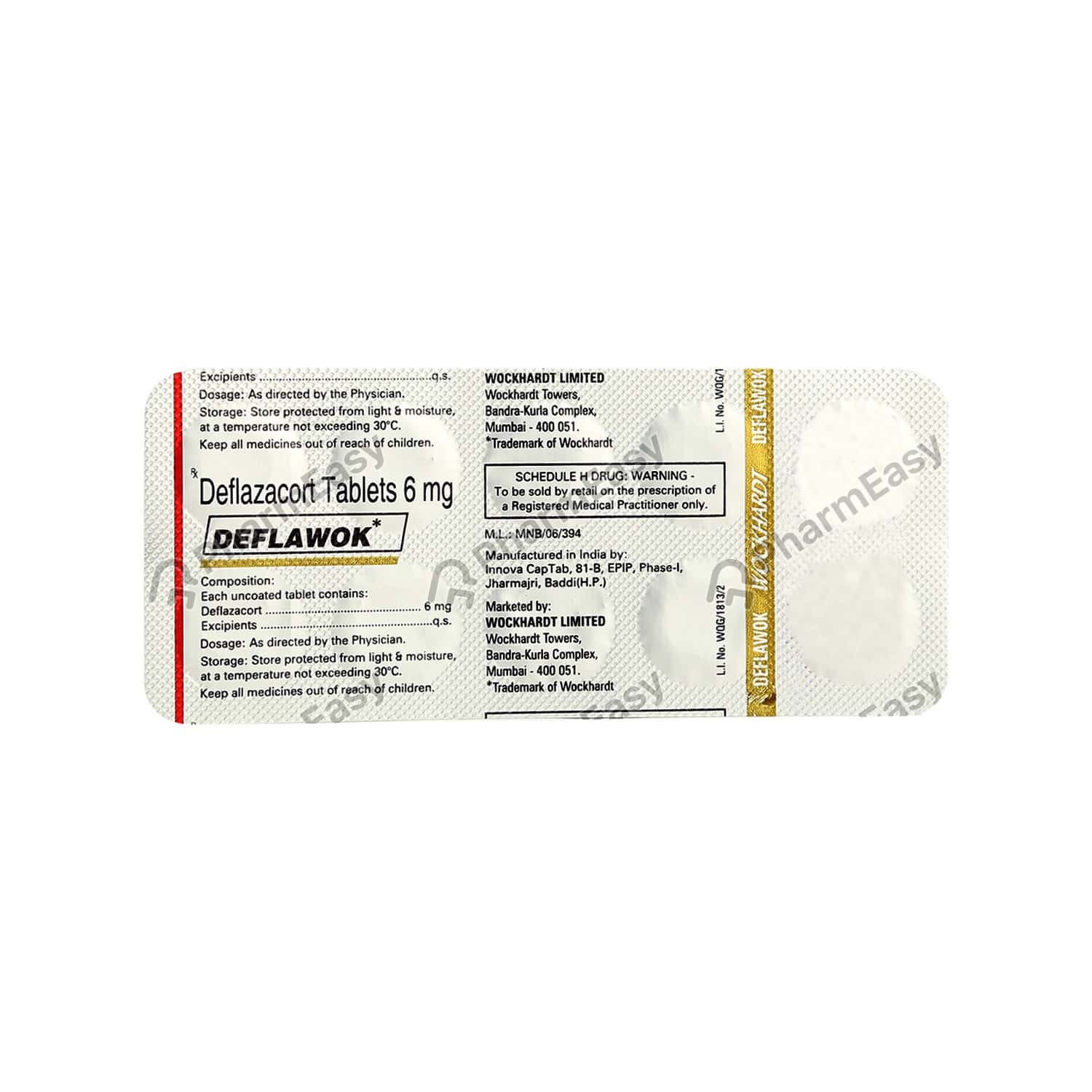 Deflawok 6 MG Tablet (10) - Uses, Side Effects, Dosage, Composition ...