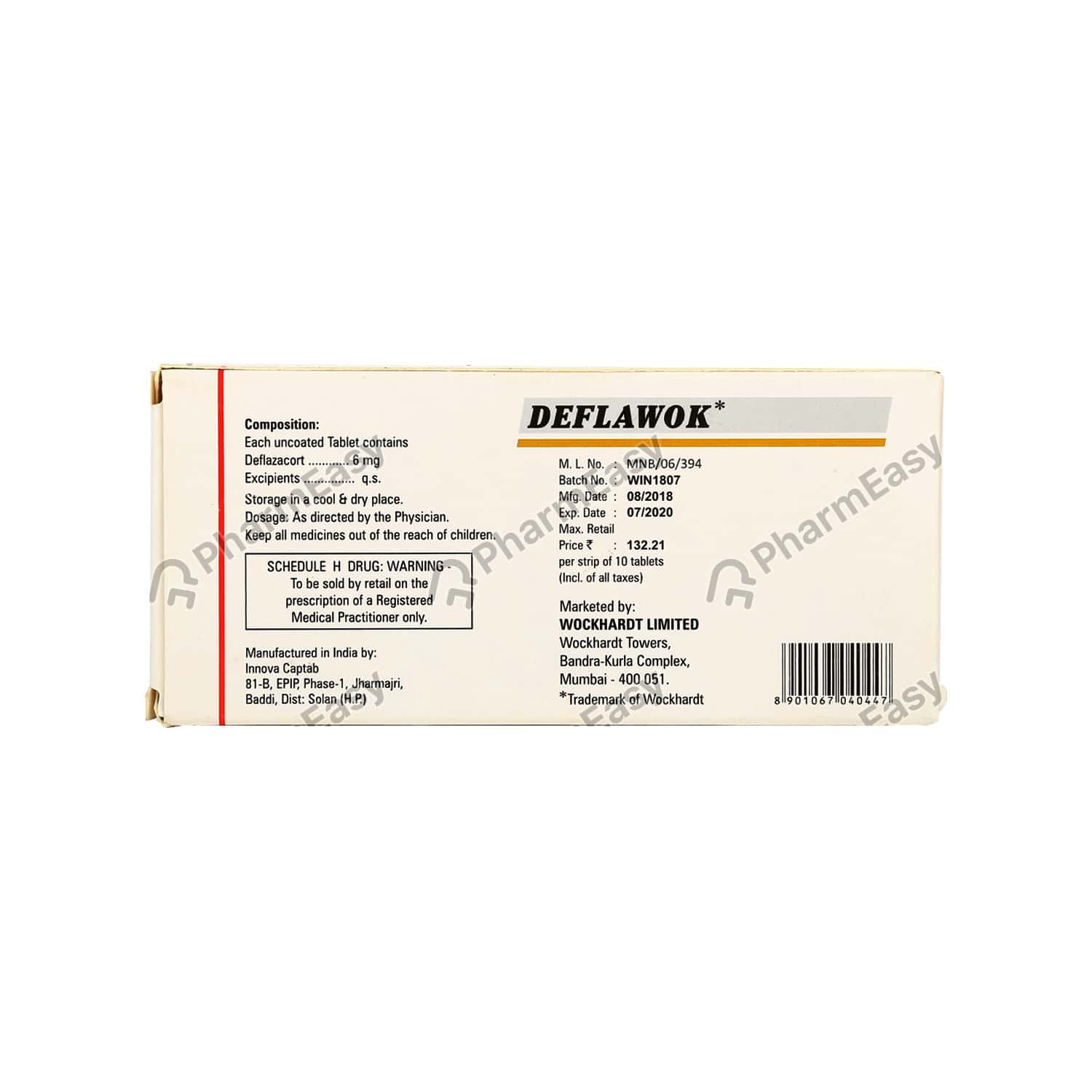 Deflawok 6 MG Tablet (10) - Uses, Side Effects, Dosage, Composition ...