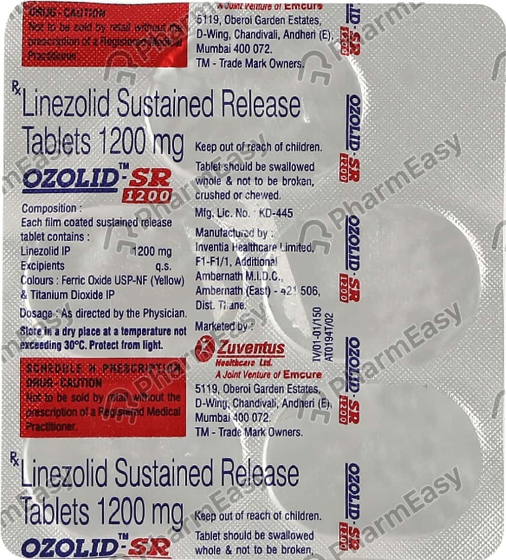 Ozolid Sr 1.2 G Tablet (5): Uses, Side Effects, Price & Dosage | PharmEasy