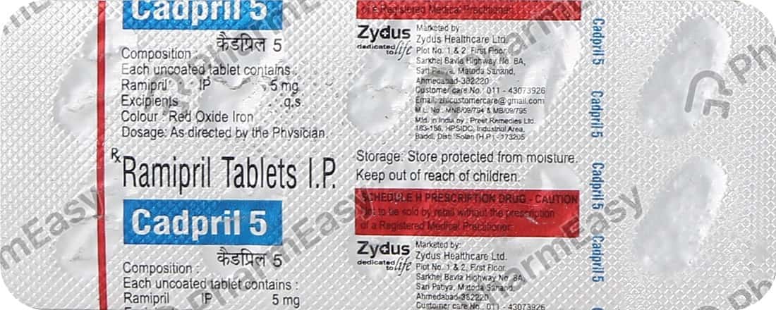 Cadpril 5 MG Tablet (10): Uses, Side Effects, Price & Dosage | PharmEasy