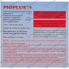 Pioplus 1mg Strip Of 15 Tablets: Uses, Side Effects, Price & Dosage ...