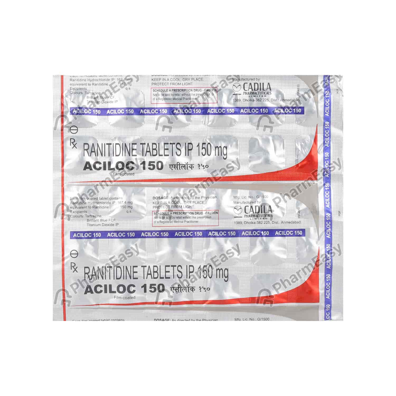 Buy Aciloc 150mg Strip Of 30 Tablets Online at Flat 18% OFF* | PharmEasy