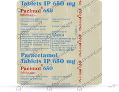 Pacimol 650 Tablet: Uses, Side-effects, Price, Dosage & More Info ...