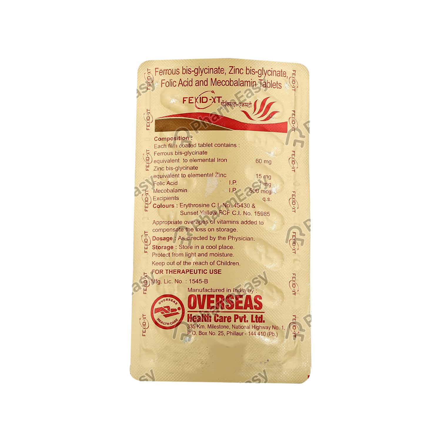 Fexid Xt Strip Of 15 Tablets - Uses, Side Effects, Dosage, Composition ...