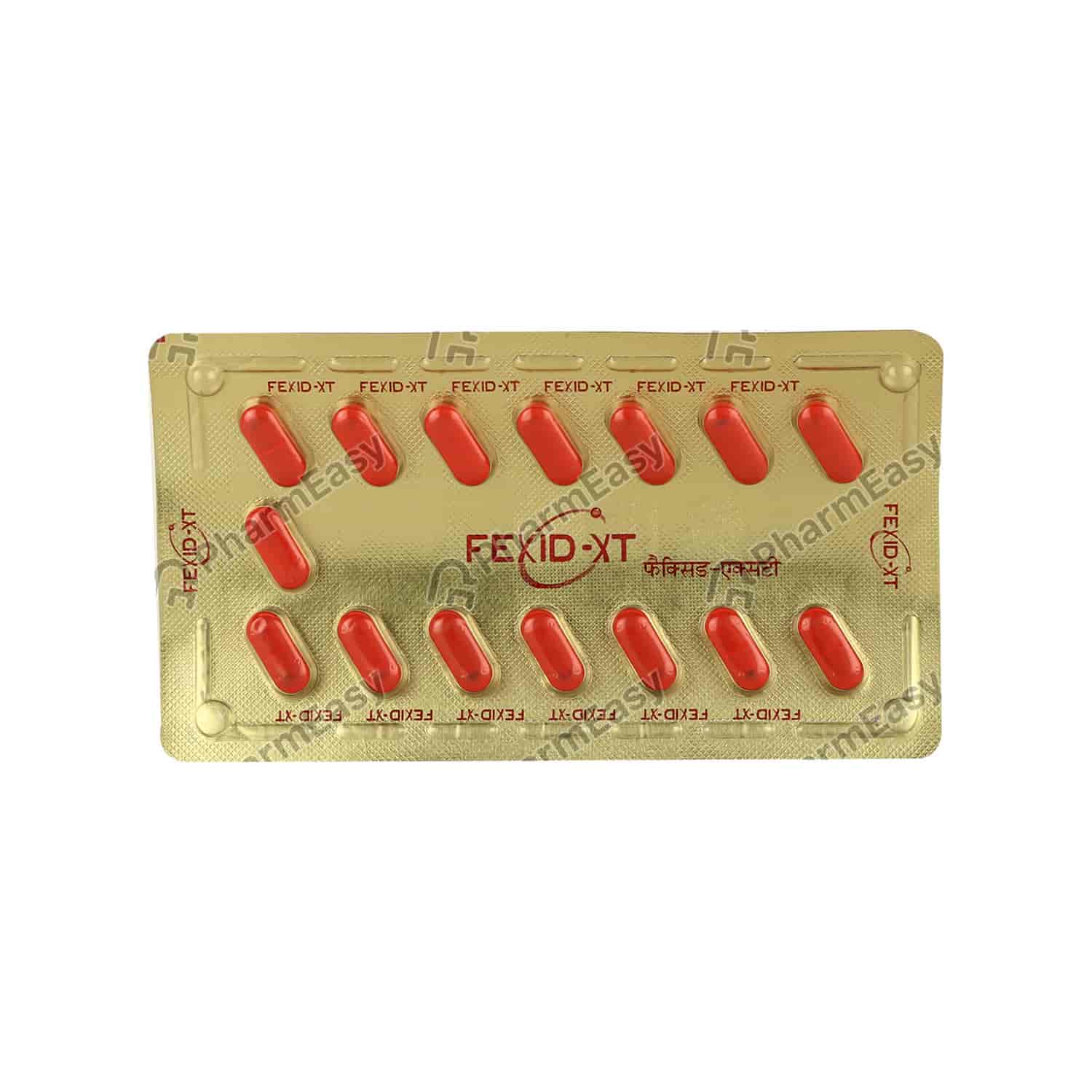 Fexid Xt Strip Of 15 Tablets - Uses, Side Effects, Dosage, Composition ...