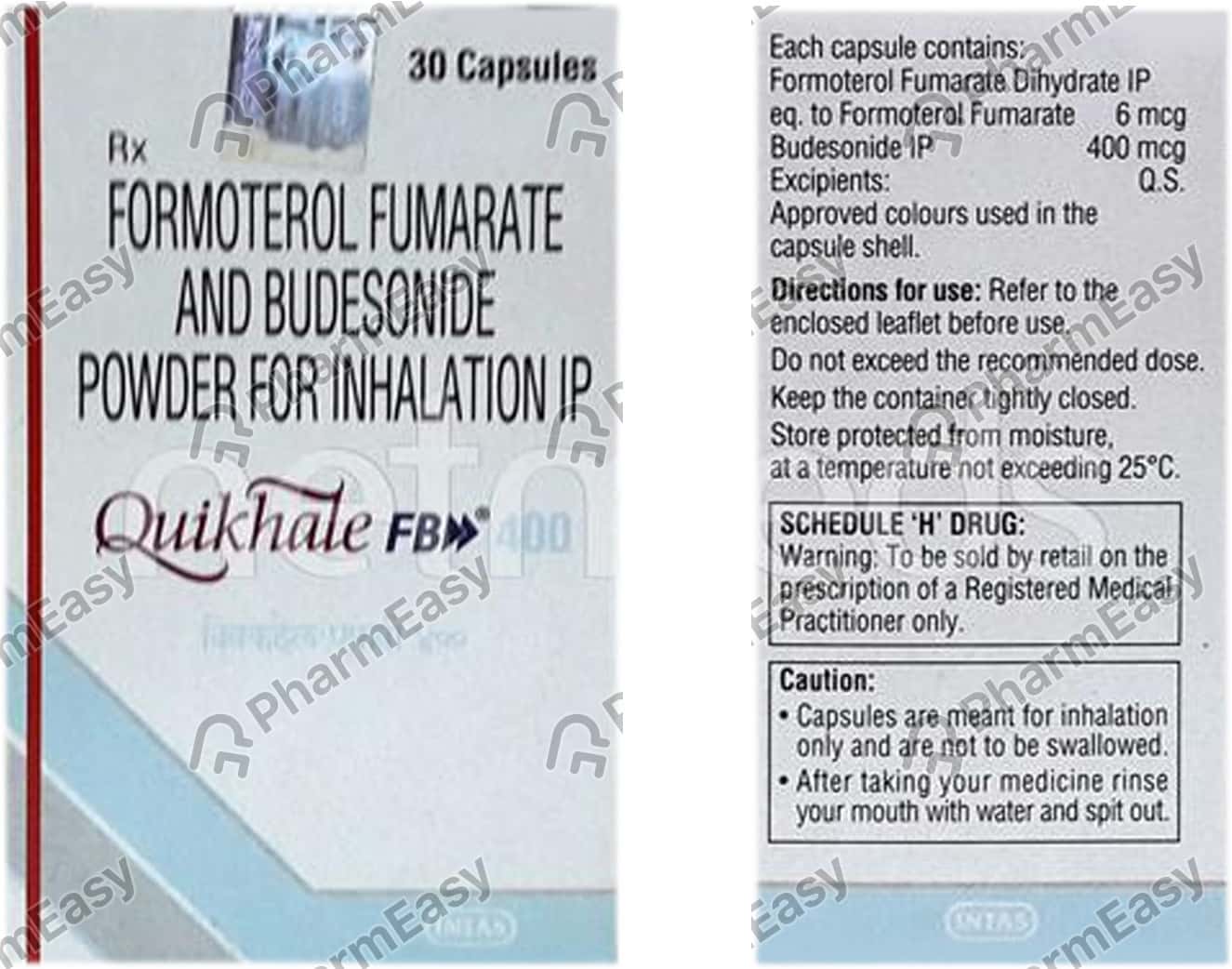 Quikhale Fb 400mcg Bottle Of 30 Inhalation Capsules: Uses, Side Effects ...