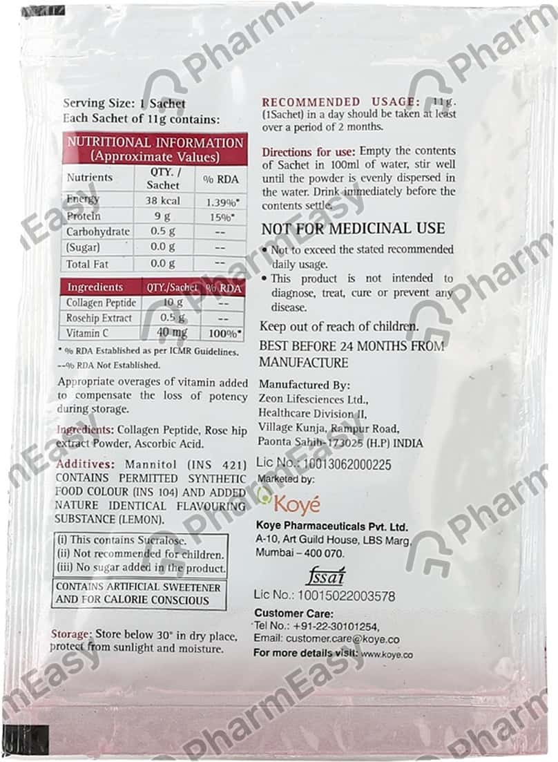 Buy COERIP C SUGAR FREE DELICIOUS LEMON FLAVOUR SACHET OF 11GM POWDER ...