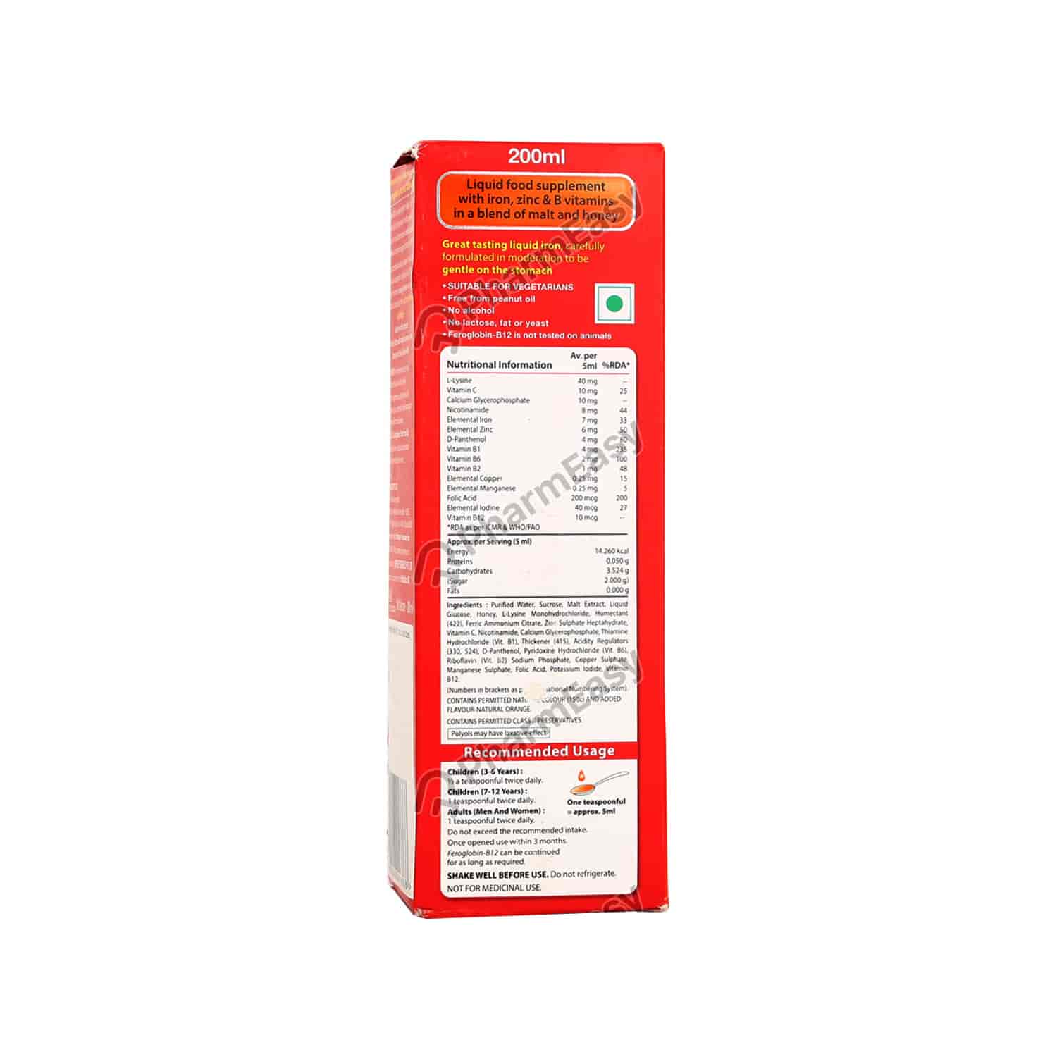 Buy Feroglobin B12 Syrup 200ml Online at Flat 18% OFF* | PharmEasy