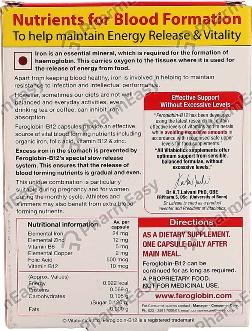Buy Feroglobin B12 Strip Of 15 Capsules Online at Flat 15% OFF | PharmEasy