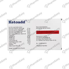 Ketoadd Strip Of 20 Tablets: Uses, Side Effects, Price & Dosage | PharmEasy