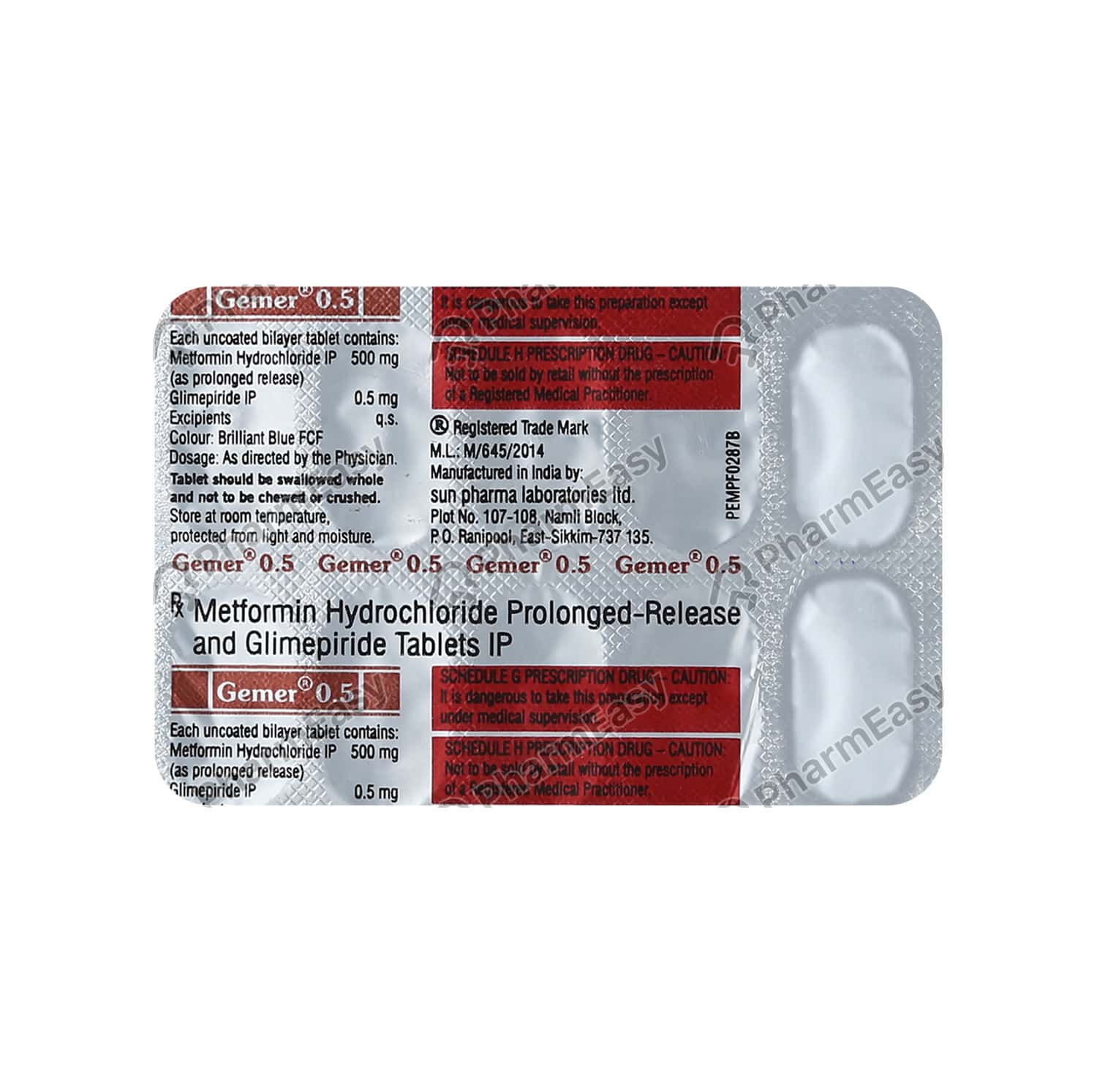 Gemer 0.5mg Tablet - Uses, Side Effects, Dosage, Composition & Price ...