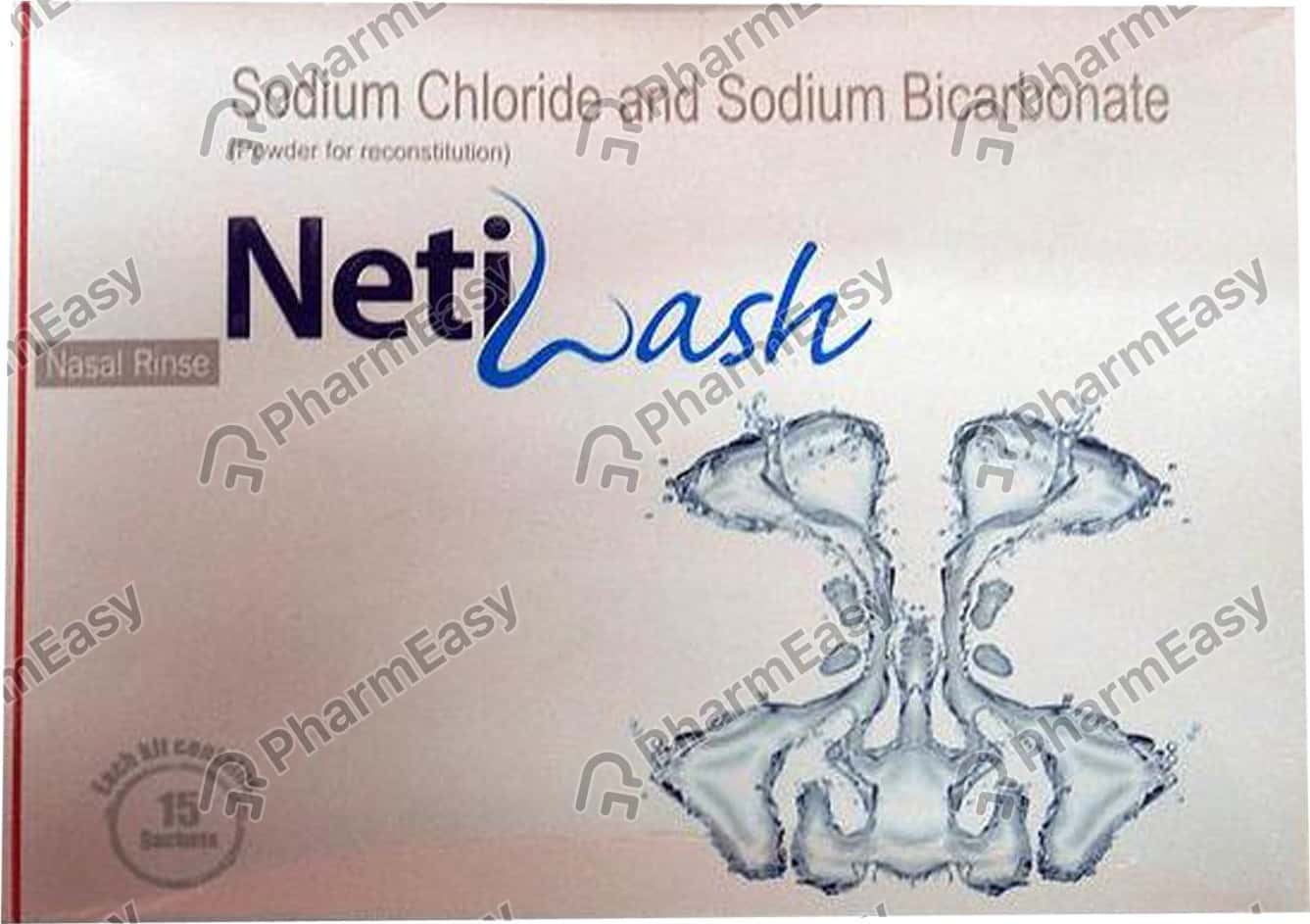 Buy Netiwash Nasal Rinse Sachet Of 3gm Nasal Combikit (Pack Of 15 ...