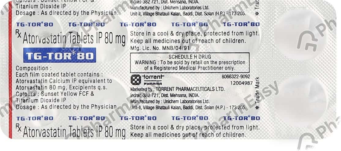 Tg Tor 80 MG Tablet (10): Uses, Side Effects, Price & Dosage | PharmEasy
