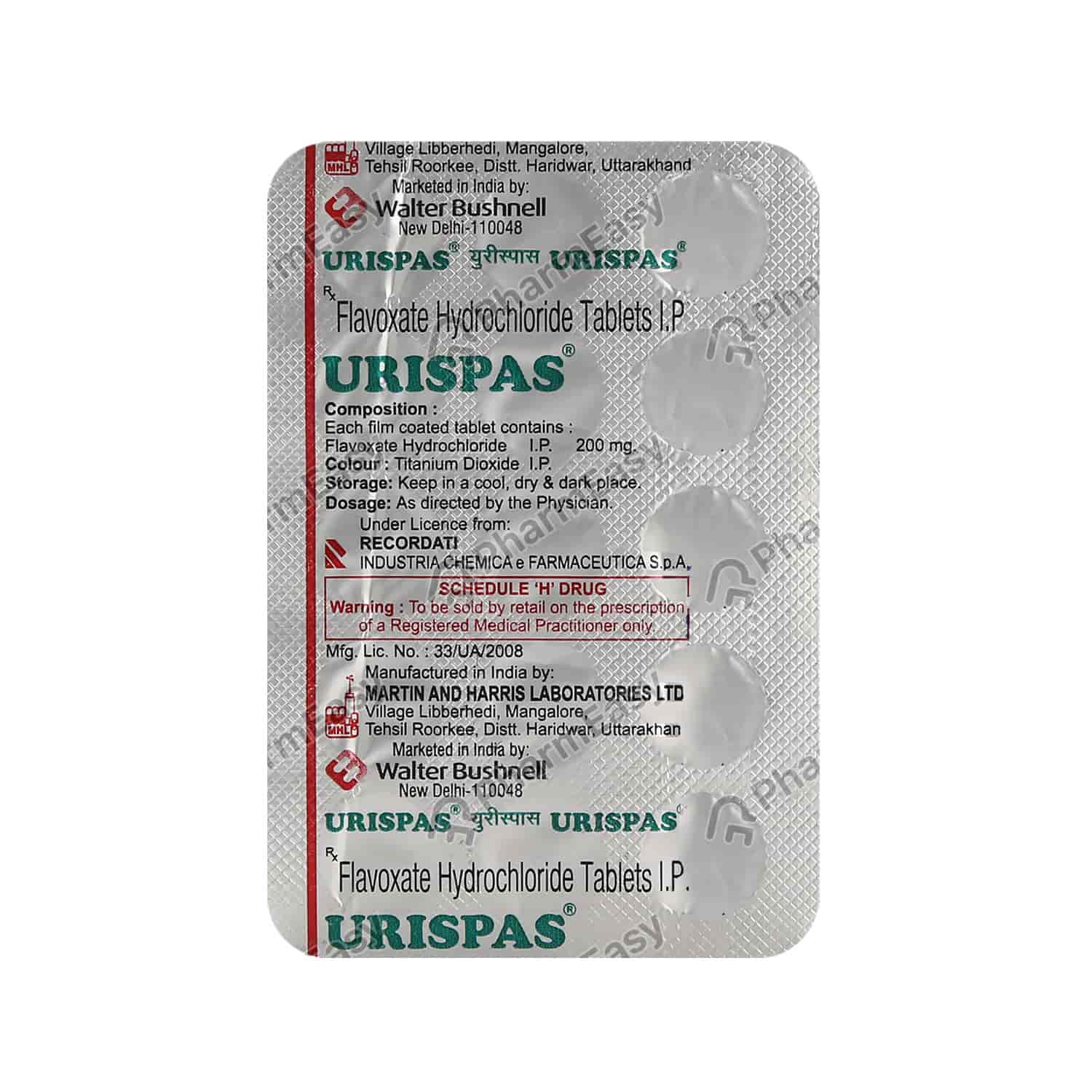 Buy Urispas 200mg Strip Of 15 Tablets Online at Flat 18% OFF* | PharmEasy