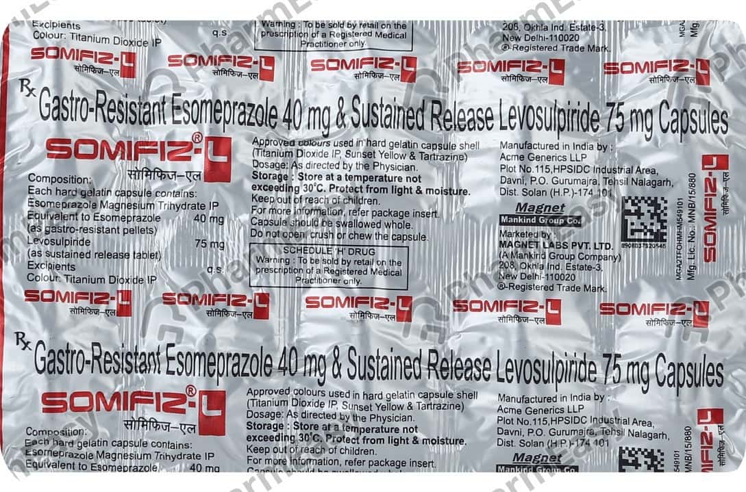 Somifiz L Strip Of 10 Capsules: Uses, Side Effects, Price & Dosage ...