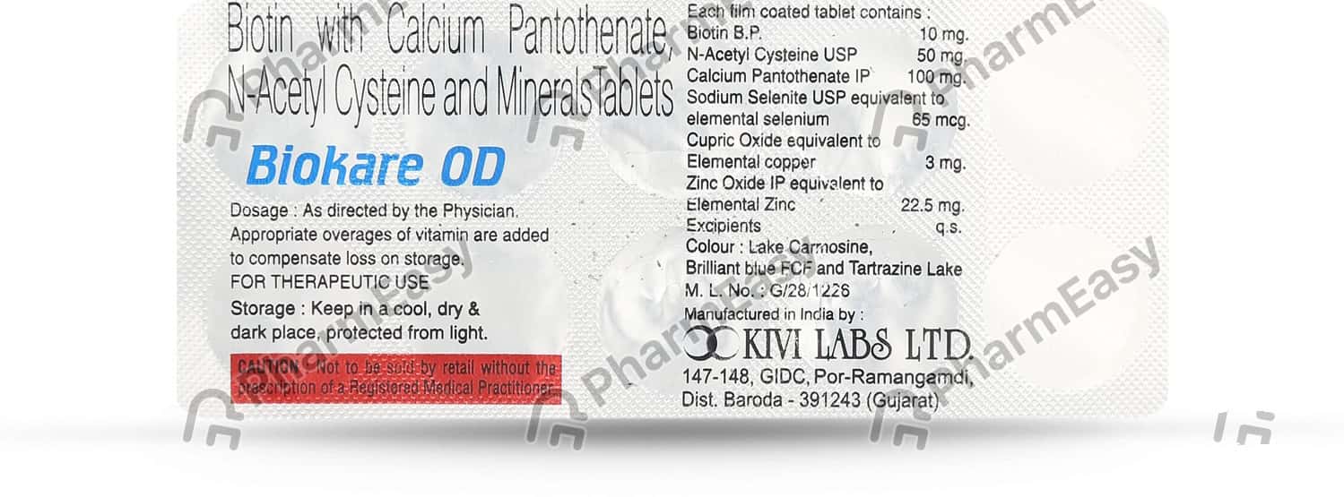 Buy Biokare Od Strip Of 10 Tablets Online at Flat 15% OFF | PharmEasy