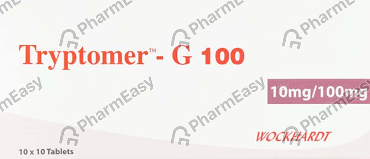Tryptomer G 100mg Strip Of 10 Tablets: Uses, Side Effects, Price ...