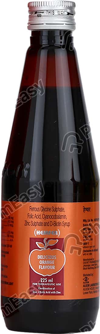 Buy Hemfer Delicious Orange Flavour Bottle Of 225ml Syrup Online at ...
