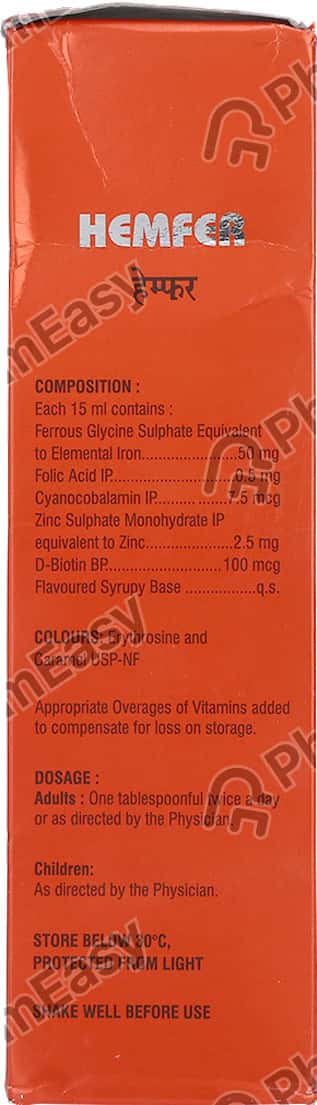 Buy Hemfer Delicious Orange Flavour Bottle Of 225ml Syrup Online at ...