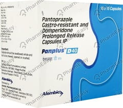 Panplus D 40mg Strip Of 15 Capsules: Uses, Side Effects, Price & Dosage ...