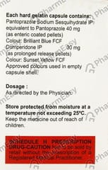 Panplus D 40mg Strip Of 15 Capsules: Uses, Side Effects, Price & Dosage ...