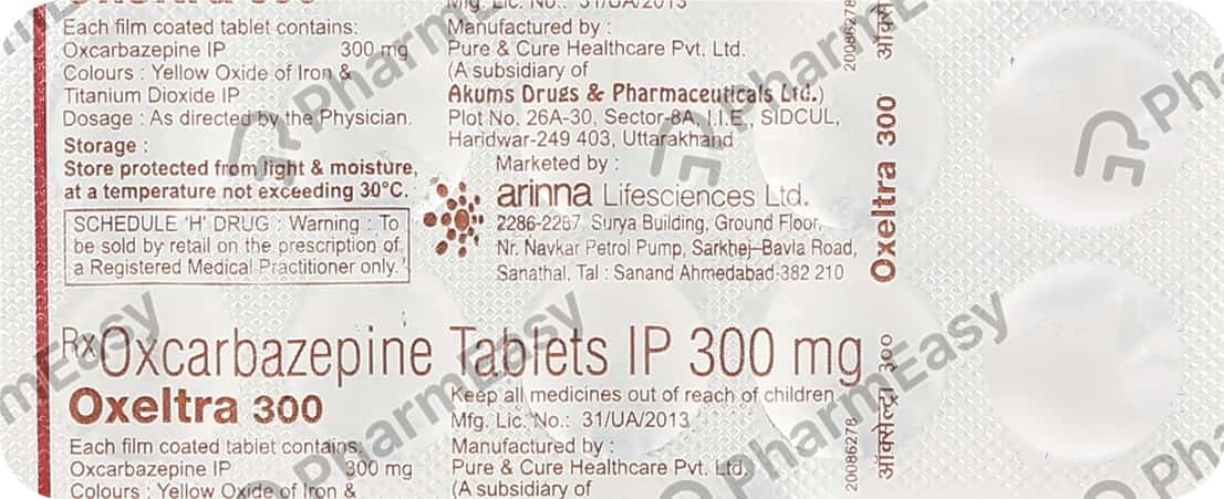 Oxeltra 300 MG Tablet (10): Uses, Side Effects, Price & Dosage | PharmEasy