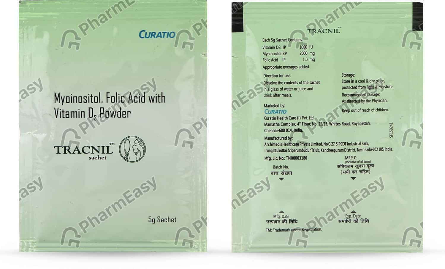 Tracnil Sachet Of 5gm Oral Powder: Uses, Side Effects, Price & Dosage ...