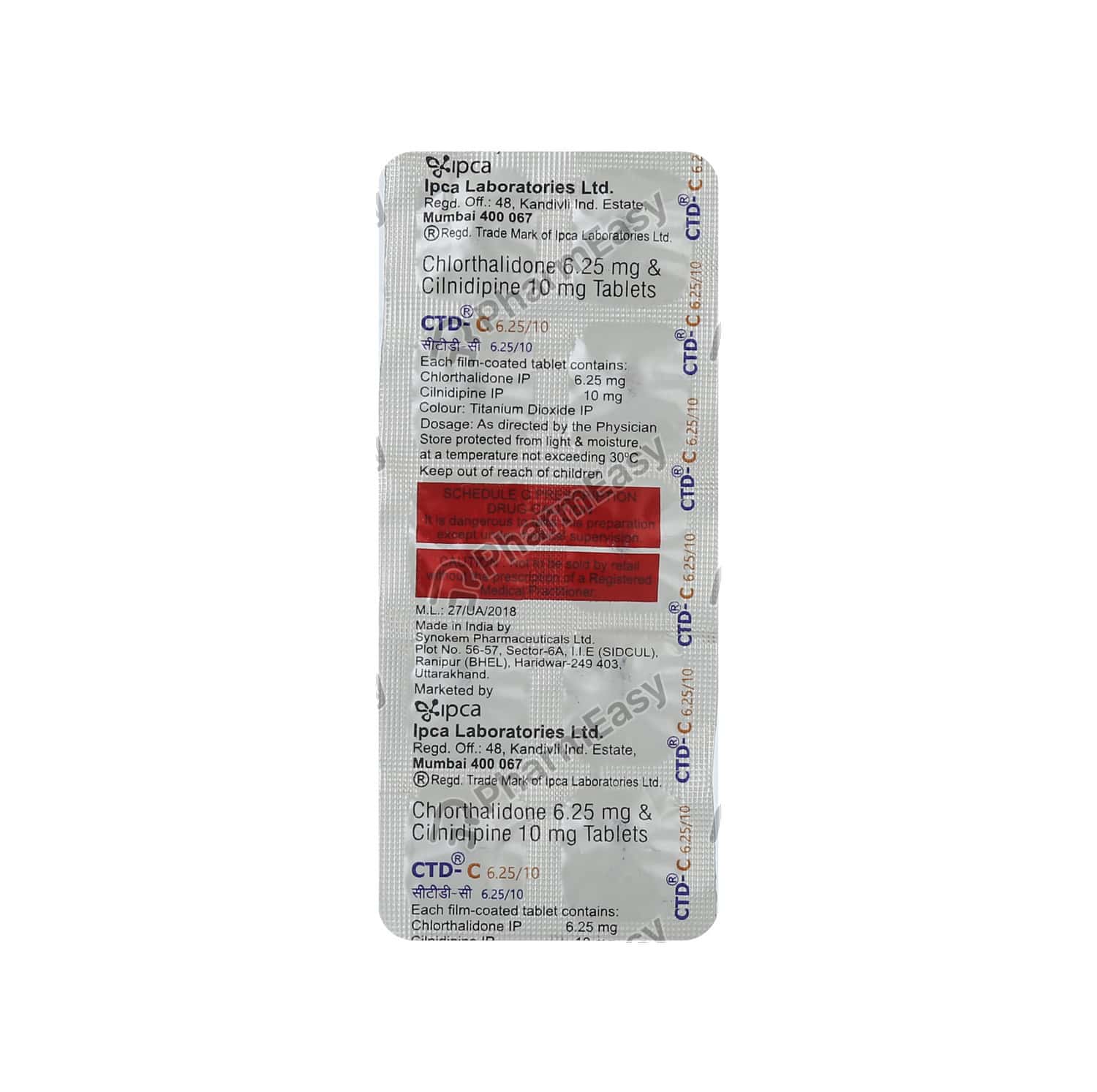 Buy Ctd C 6.25/10mg Tablet Online at Flat 18% OFF* | PharmEasy