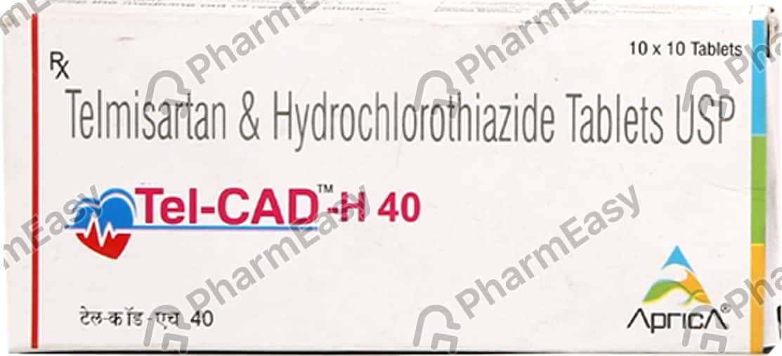 Tel Cad H 40mg Strip Of 10 Tablets: Uses, Side Effects, Price & Dosage ...