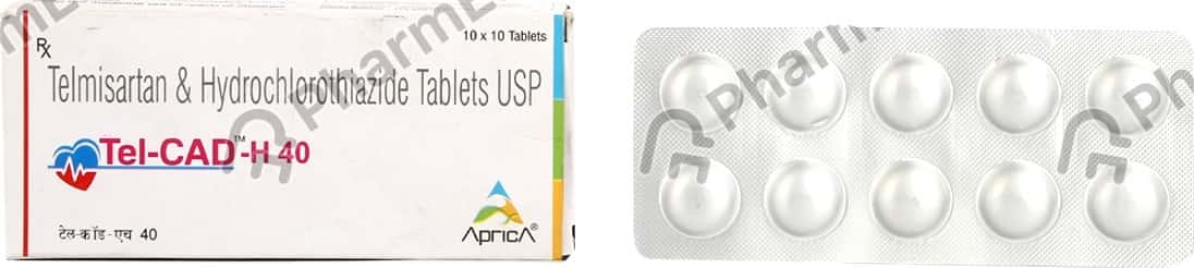 Tel Cad H 40mg Strip Of 10 Tablets: Uses, Side Effects, Price & Dosage ...