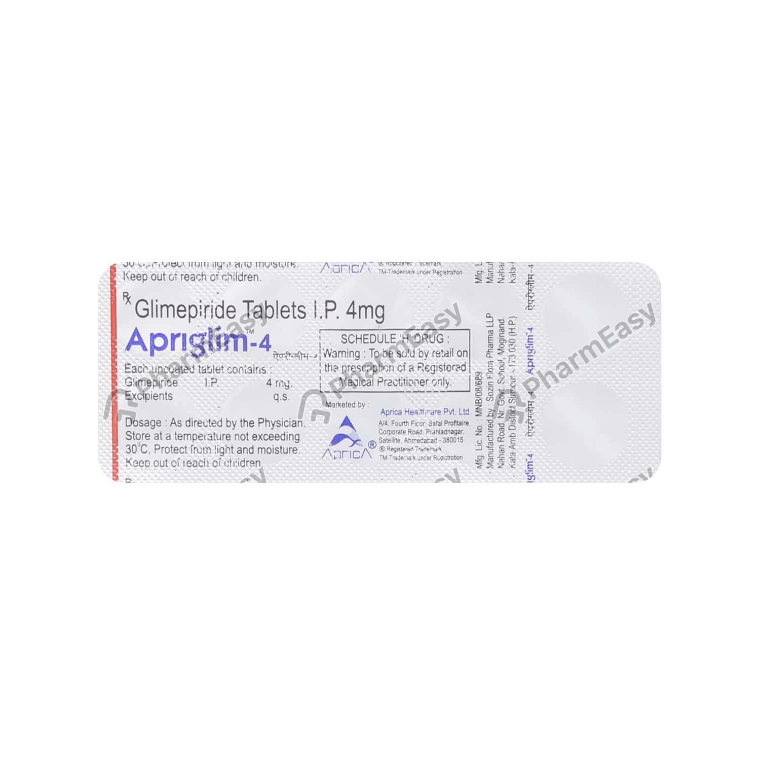 Apriglim 4 MG Tablet (10) - Uses, Side Effects, Dosage, Composition ...