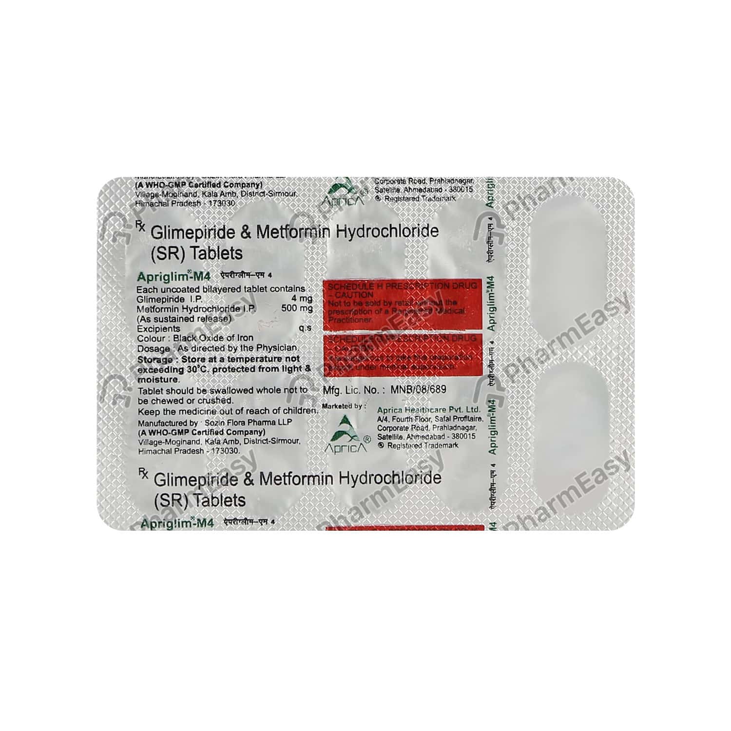 Apriglim M 4mg Strip Of 10 Tablets - Uses, Side Effects, Dosage ...