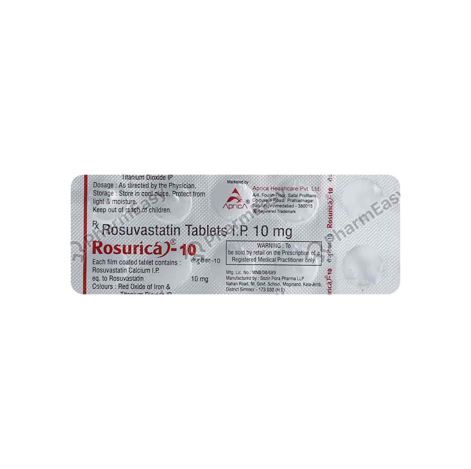 Rosurica 10mg Tab - Uses, Side Effects, Dosage, Composition & Price ...