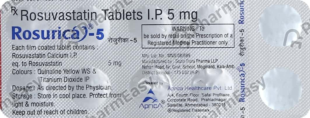 Rosurica 5 MG Tablet (10): Uses, Side Effects, Price & Dosage | PharmEasy