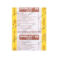Buy Sporlac Ds 120 M Tablet (20) Online at Flat 18% OFF* | PharmEasy