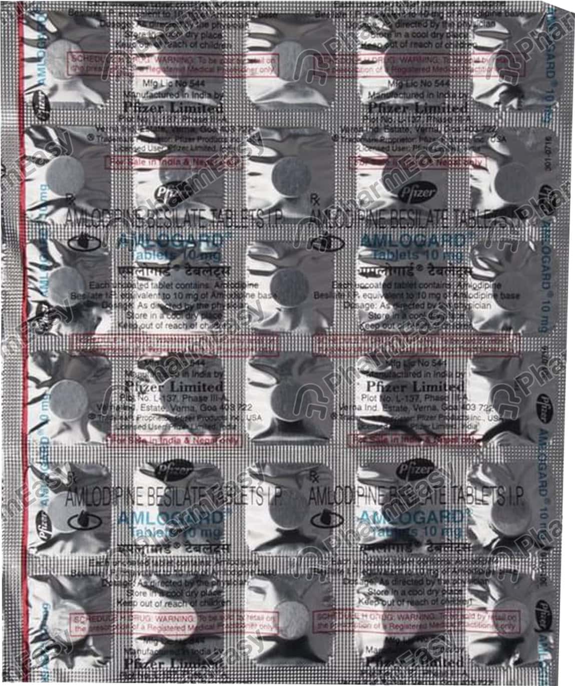 Amlogard 10 MG Tablet (30): Uses, Side Effects, Price & Dosage | PharmEasy