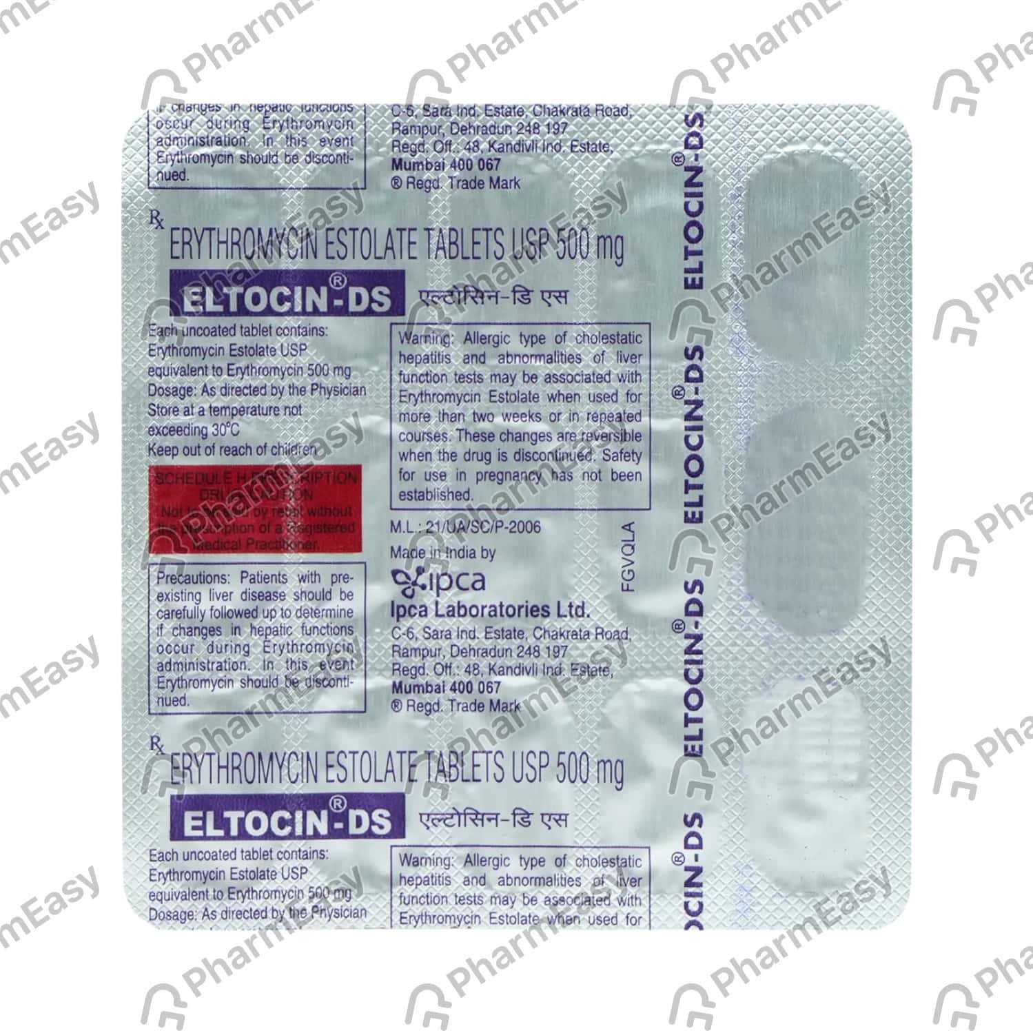 Eltocin Ds 500 MG Tablet (15): Uses, Side Effects, Price & Dosage ...
