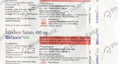 Gifaxin 400 MG Tablet (10): Uses, Side Effects, Price & Dosage | PharmEasy