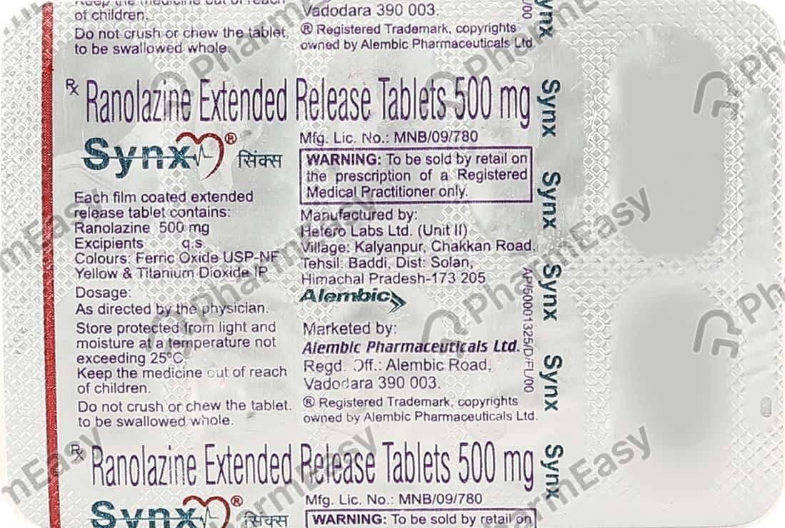 Synx 500 MG Tablet (10): Uses, Side Effects, Price & Dosage | PharmEasy
